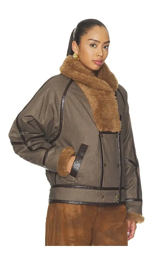 Isabel Marant Étoile Olinka Parka Coat In Brown